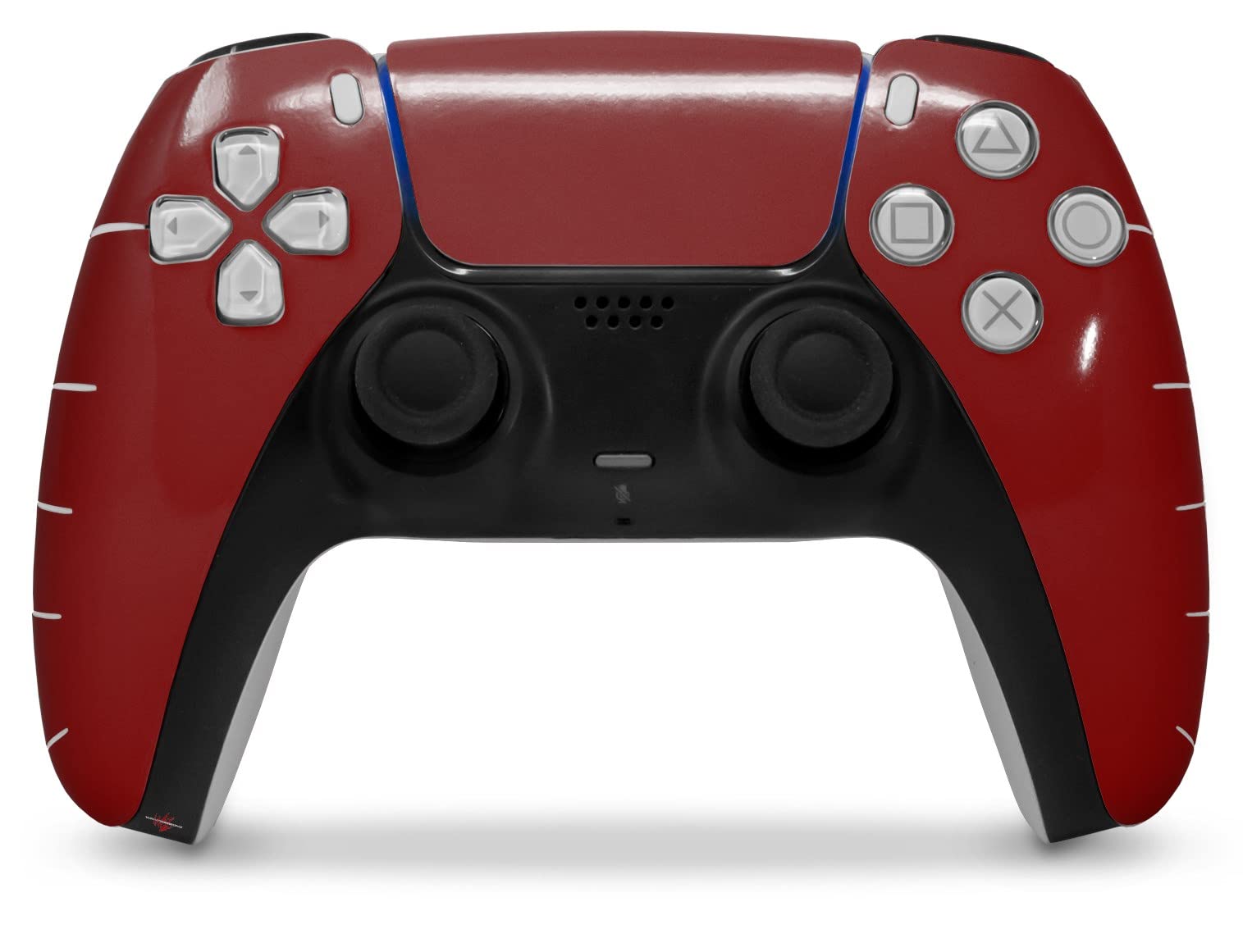 WraptorSkinz Skin Wrap compatible with Sony PS5 DualSense Controller Solids Collection Red Dark (CONTROLLER NOT INCLUDED)