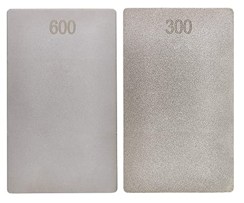 Trend 3-Inch Double-Sided Diamond Sharpening Stone, 300 & 600 Grit, Credit Card Sized Honing Stone with Storage Wallet, DWS/CC/FC