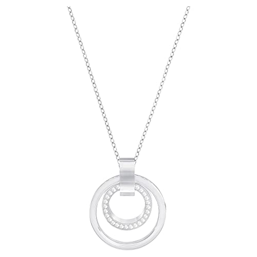 SWAROVSKI Crystal Medium White Hollow Rhodium-Plated Pendant