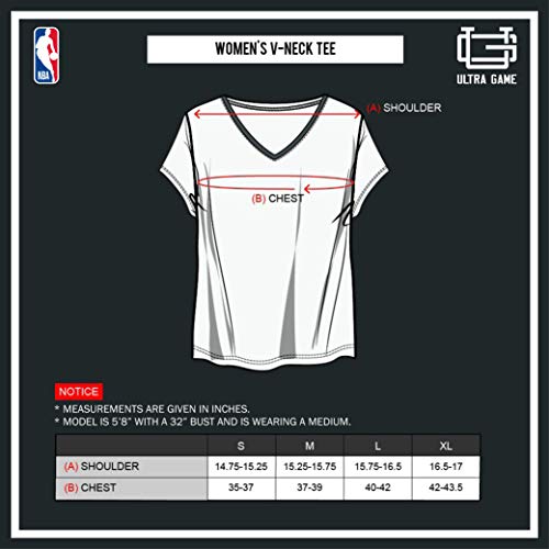 Ultra Game NBA Boston Celtics Womens Box Out Varsity Stripe Tee Shirt, Team Color, Medium
