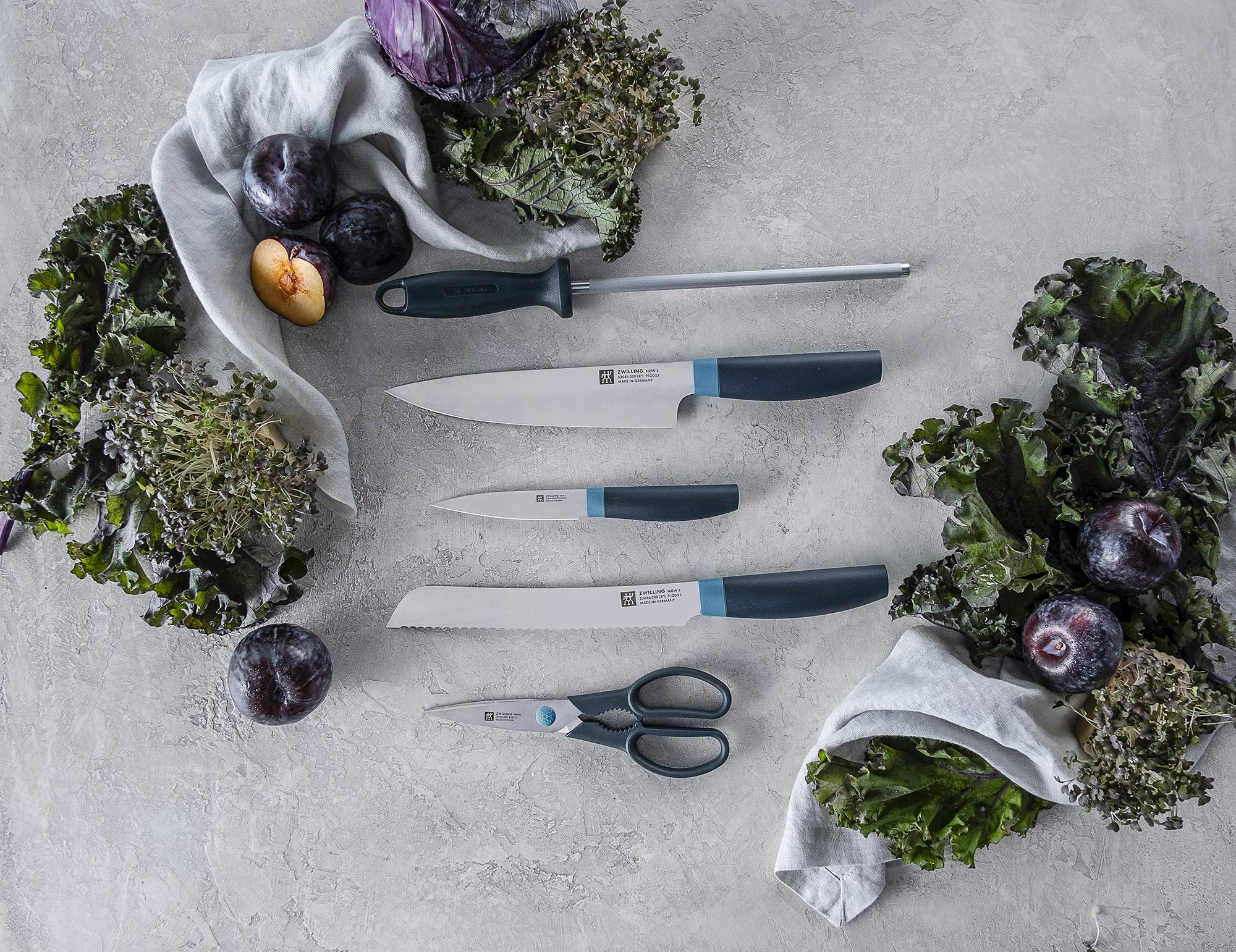 ZWILLING Now S Knife Block Set, 6-pc, Blueberry Blue