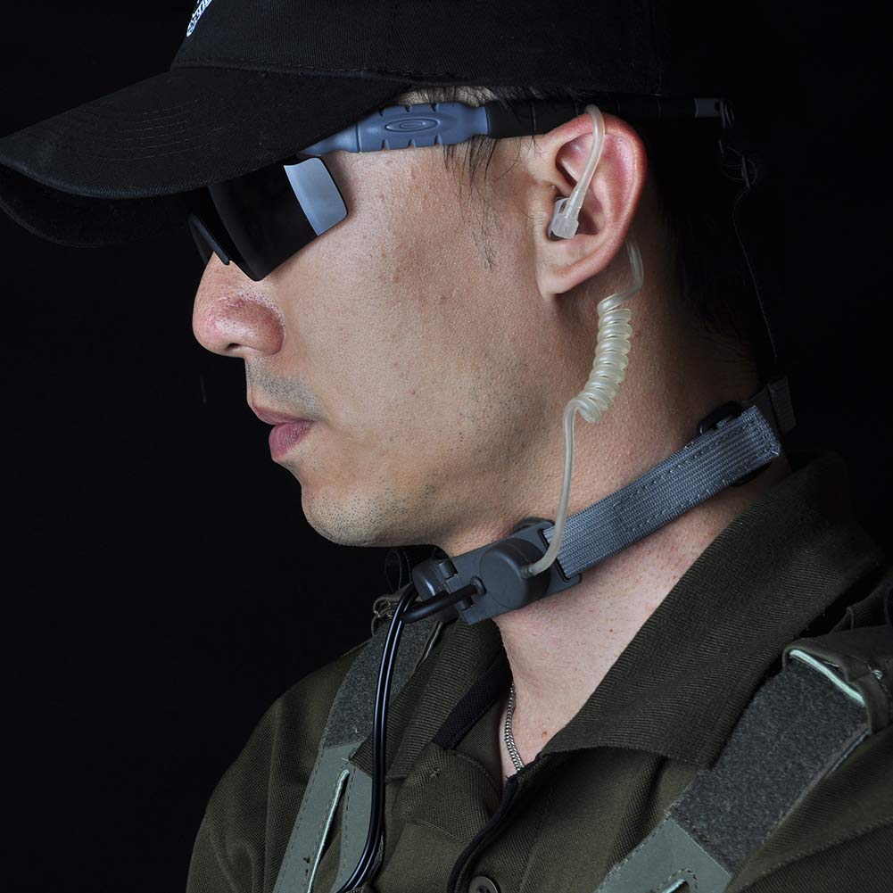 ZTAC】ThroatMic TacticalHeadset AirsoftHeadset Z033 BK