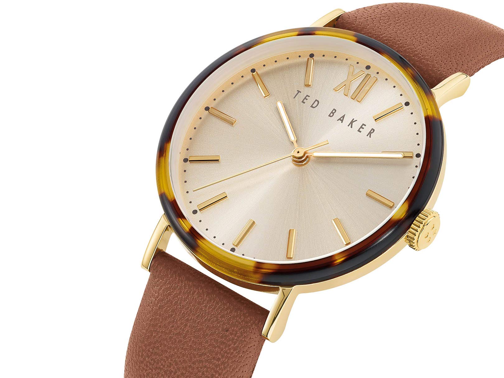 Ted Baker PHYLIPA Women's Tan Leather Strap Watch (Model: BKPPHF913)
