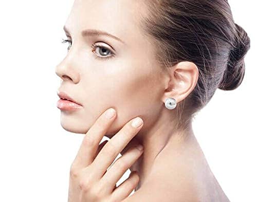 Simple Basic Button Style Half Round Ball Round Dome Clip On Earrings For Women Non Pierced Ears Polished .925 Sterling Silver Alloy Clip