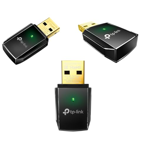 TP-Link Archer T2U 11AC USB WiFi Adapter - Dual Band 2.4G/5G AC600 Wireless Network Card, WiFi Dongle, Mini size, Supports Windows (XP/7/8/8.1/10), Mac OS (10.7~10.14)