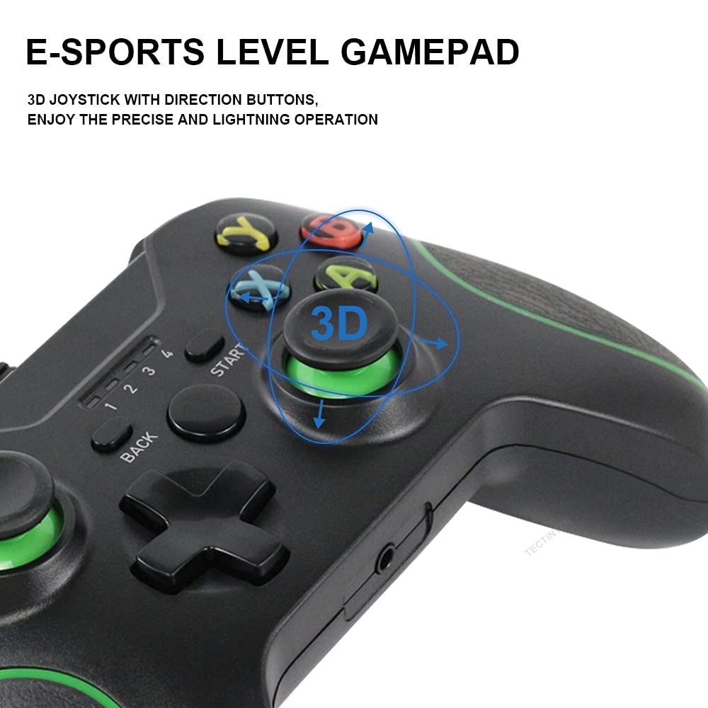 TECTINTER USB Wired Game Controller Compatible with Xbox One/Slim Gamepad Joystick Joypad for Microsoft Xbox One/X/S/Elite for PC Windows 11/10/8/7 (Black)