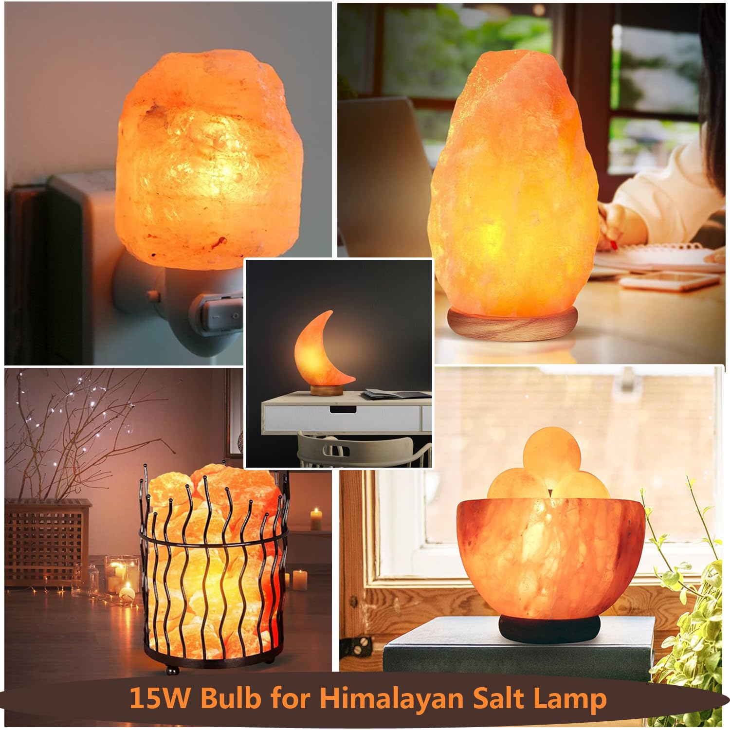 Wax Warmer Bulb - 15 Pack - Salt Lamp Bulbs- 15 Watt Light Bulbs for Scentsy Wax Warmer - Warm White - C7 Replacement Bulbs for Plug in Wax Diffuser,Candle Warmer & Himalayan Salt Lamp,Dimmable