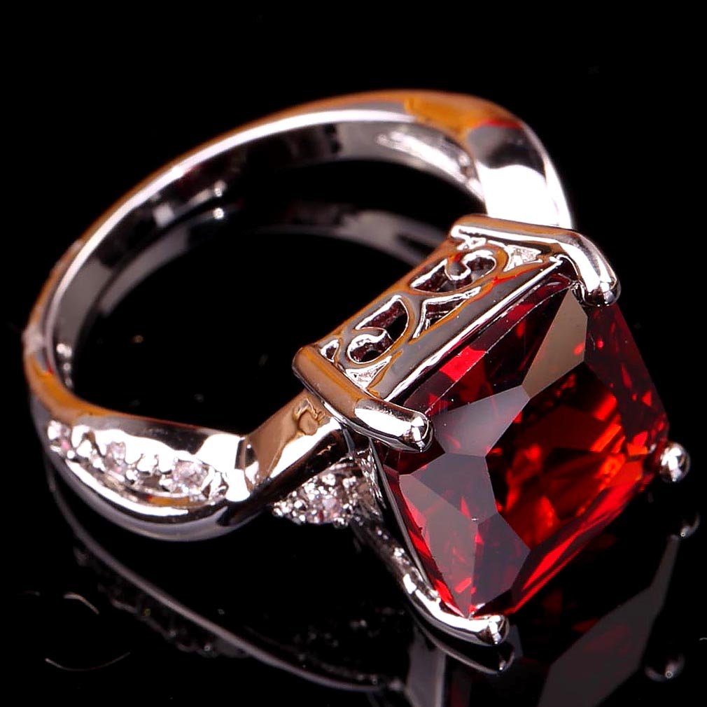 YAZILIND Valentine's Day Jewelry CZ Ring Stone Wedding Bridal Jewelry for Women Size 9