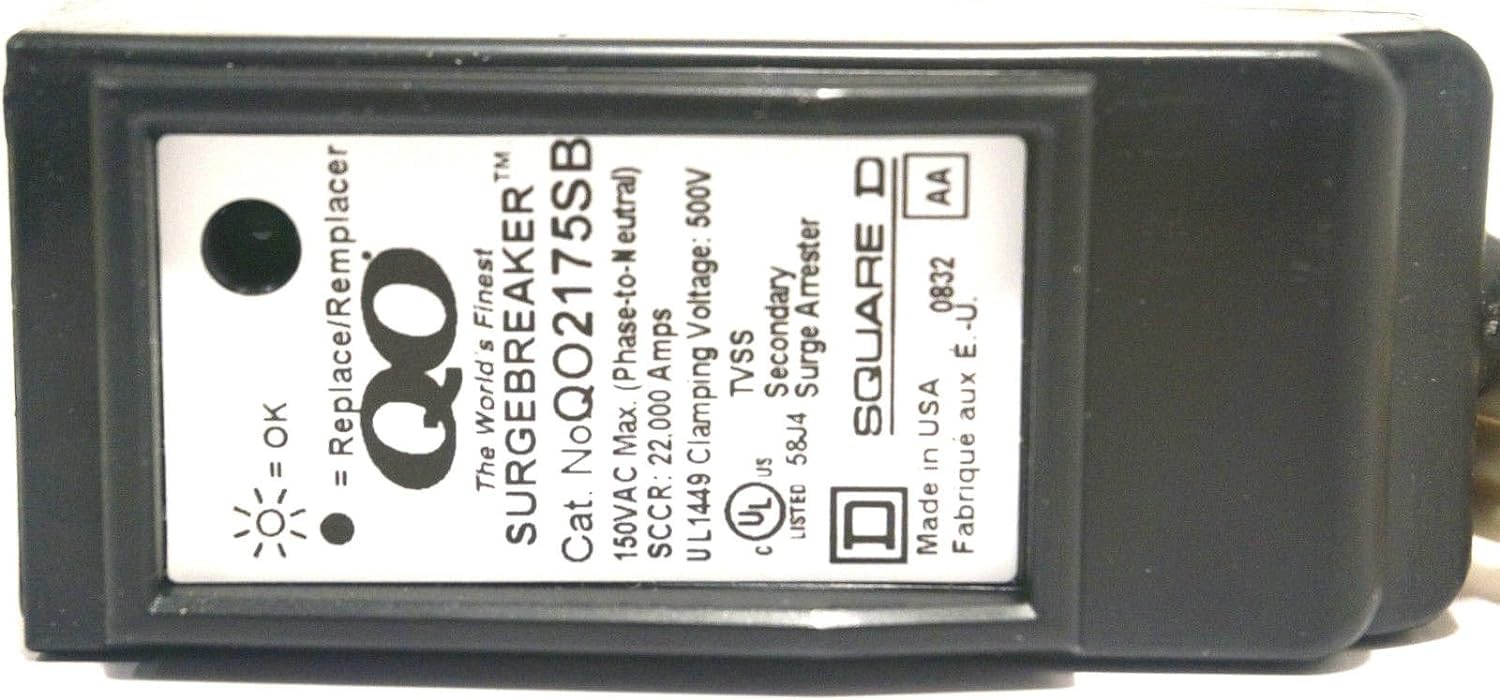 Square D - QO2175SB QO SurgeBreaker, Surge Protection Device, 22.5kA, 120/240V, 1-Phase, 3-Wire