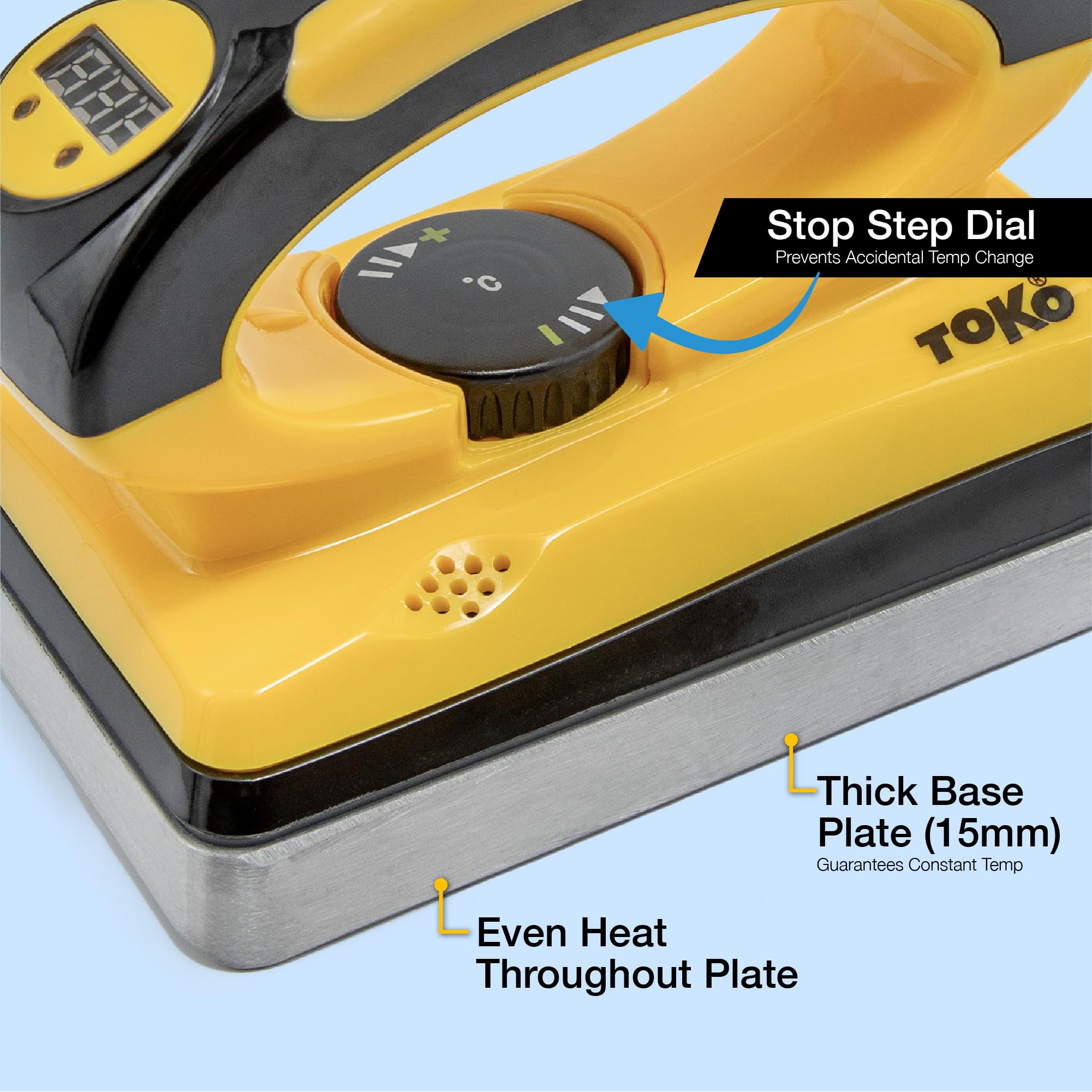 TOKO T14 1200W Digital Ski and Snowboard Wax Iron β Ergonomic Precision Waxing Tool for Home and Professional Use β 110v for Use in The USA