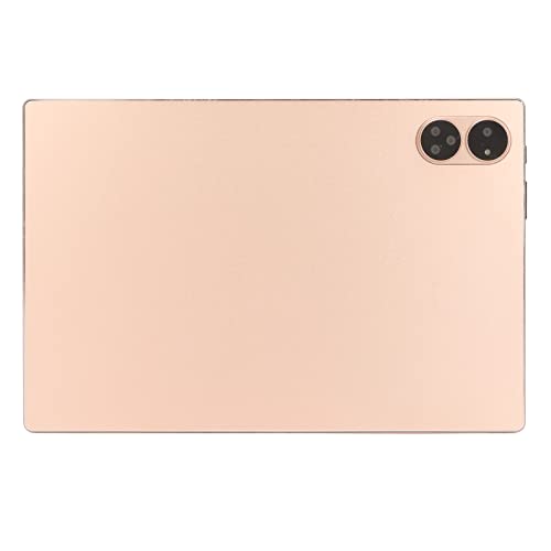 Zyyini Octa Core Tablet, Gold 8GB RAM 128GB ROM 100‑240V 10.1 Inch HD Tablet 5G WiFi 8MP Front 13MP Rear Camera for Working (US Plug)