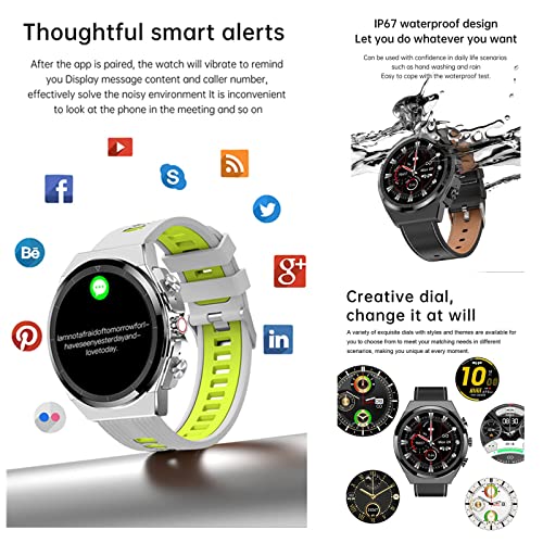 Tuanzi JM08 2 in 1 Smart Watch with Earbuds 1.28" Smartwatch TWS HiFi Stereo Wireless Headset Combo Bluetooth Phone Call for Android iOS (Black Silicone)
