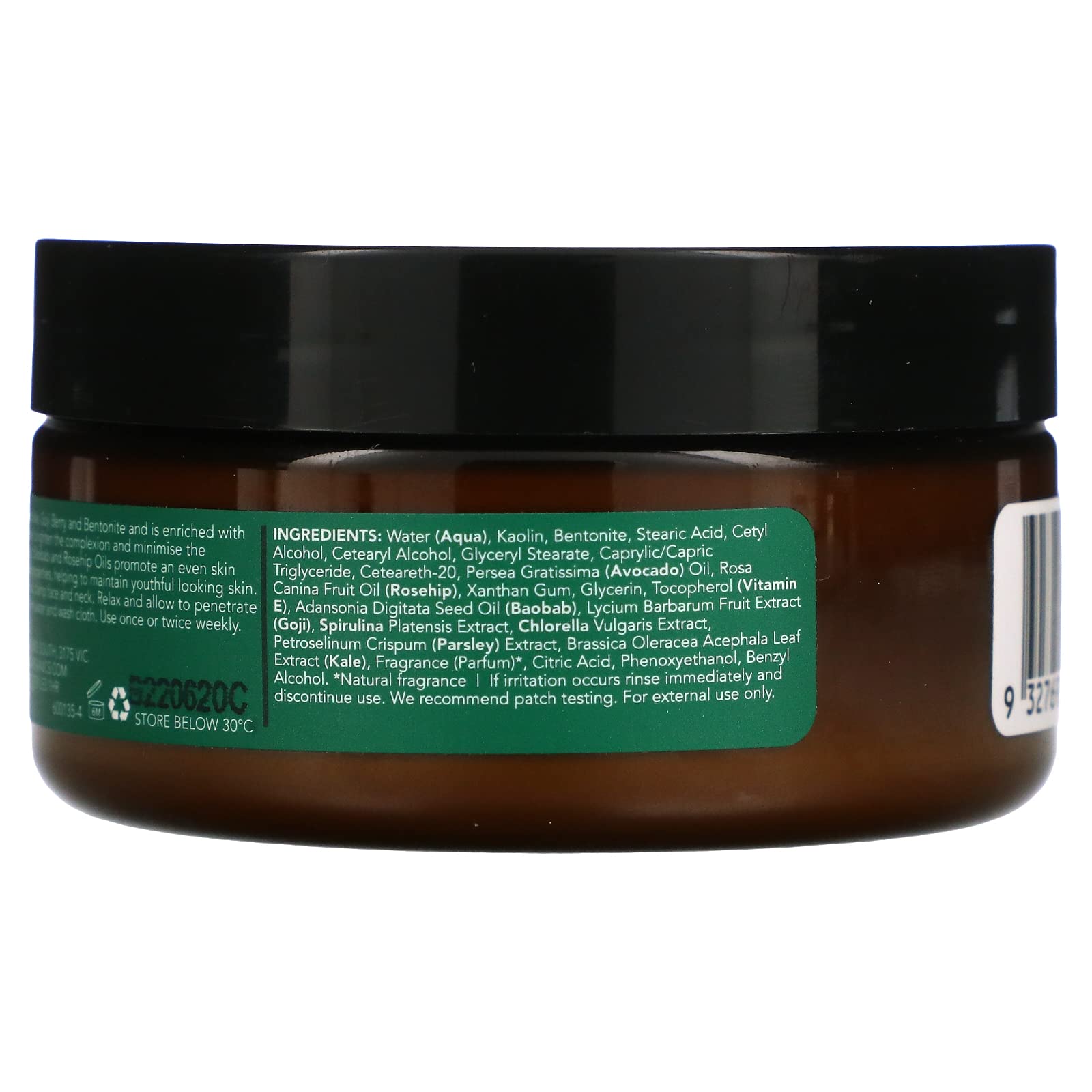 Sukin Super Greens Detoxifying Facial Masque, 3.38 Oz