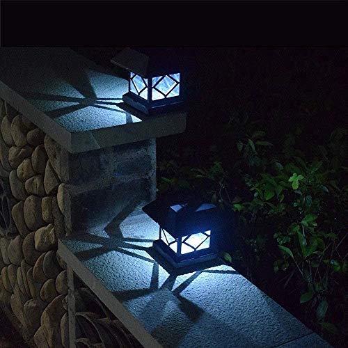 Zhangl Outdoor Post Lights Decorative Columns Solar Column Headlight Wall Lamp Outdoor Fence Fence Light Rainproof Home Fence Garden Light Post Lantern Modern Outdoor Lighting