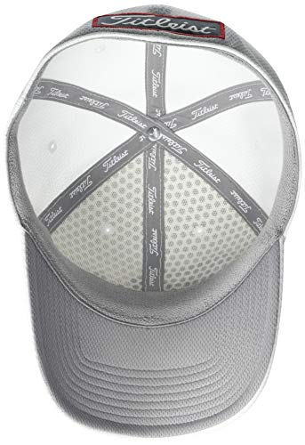 Titleist Men's Fitted Cap, White/Red, SM