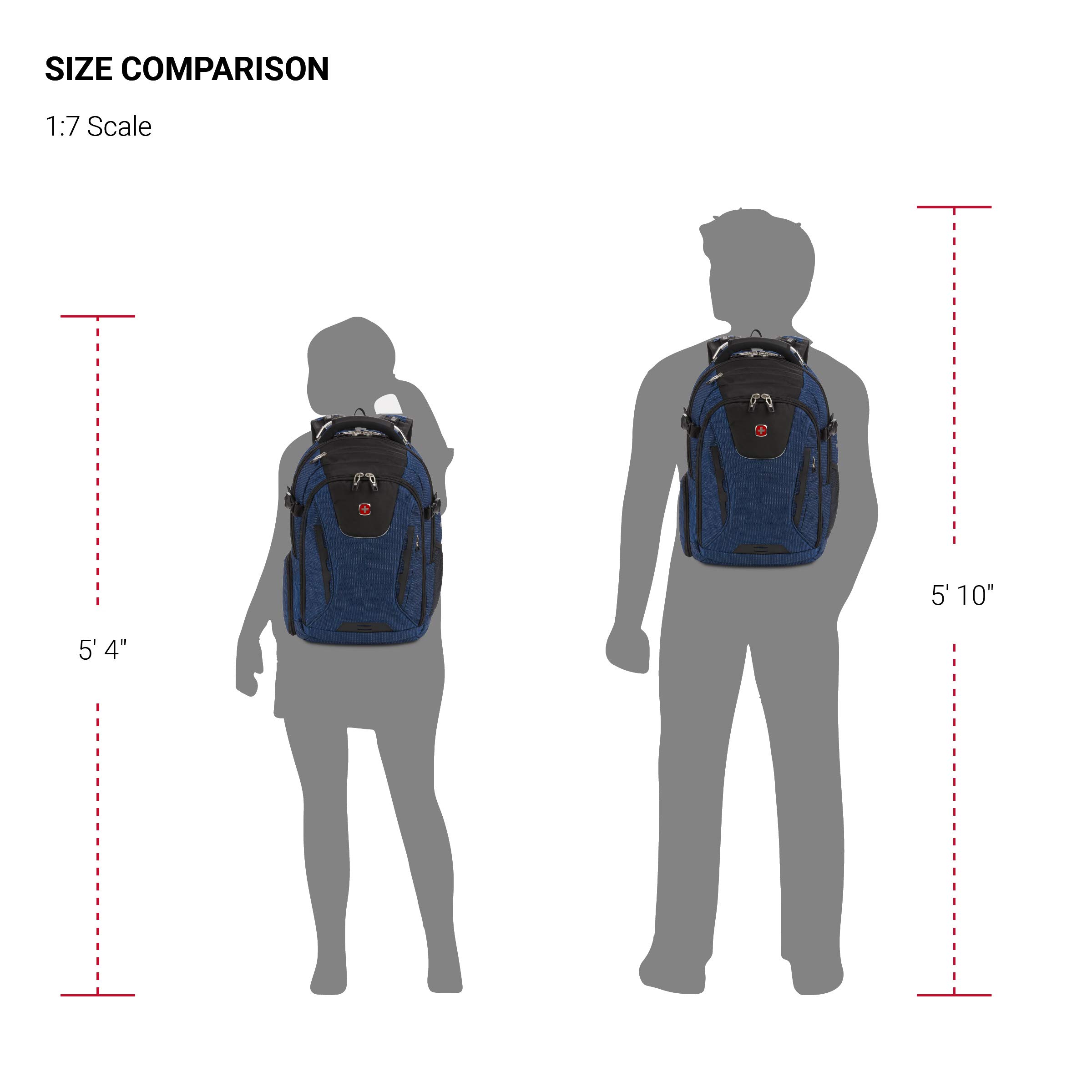 SwissGear 5358 USB ScanSmart Laptop Backpack, Blue/Black, Large