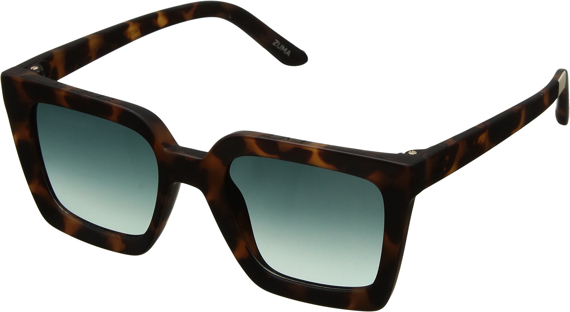 TOMS Women's Zuma Square Sunglasses, Matte Blonde Tortoise/Aqua Gradient, 51-22-148
