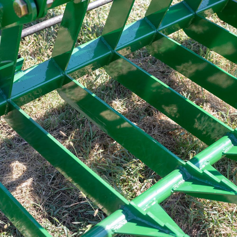 Titan Attachments 48in Economy Grapple Bucket Attachment Fits John Deere Tractors, 3/8in Thick Steel Frame, Hook and Pin Mounting System
