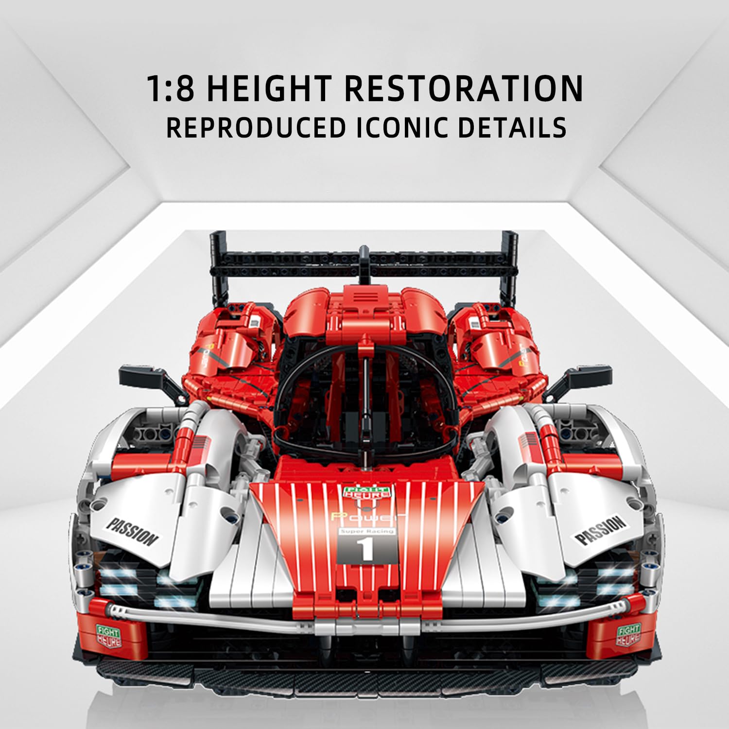 UNCLE BRICK Pro 963 technic Car Model Building Kit,1:8 Scale Model and Race Engineering Toy,Collectible Sports Car Construction Kit for Boys,Compatible with LEGO Technic Car Sets for Adults(3460pcs)