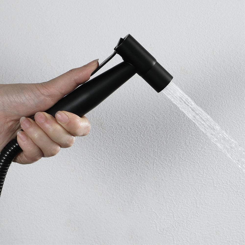 Spray Shower Head Bathroom Toilet Adapter Hose Kit - Black Toilet Spray Gun Set