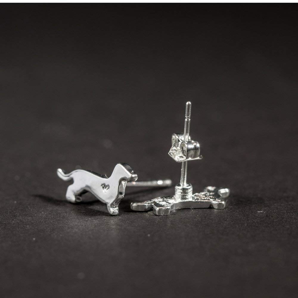 Soul Statement Dachshund Stud Earrings: Dog Mom Gifts, Cute Wiener Dog Gift Set for Women