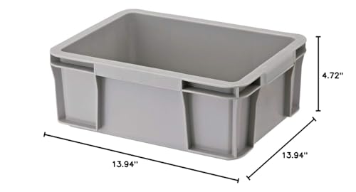 TRUSCO THC-07A-GY THC-07A-GY THC-Shaped Container, Box-Shaped Container, Storage Case, Effective Inner Dimensions 11.8 x 7.7 x 4.9 inches (299 x 196 x 114 mm), Gray
