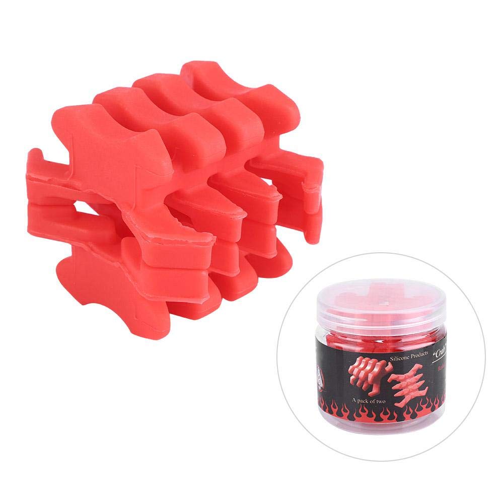 Zerone 2 Pcs Compound Bow Stabilizer Archery Rubber Bow Limbs Vibration Damper Archery Bow Accessories Crab Shaped Shock-Absorbing Sliencer for Hunting Traing(Red)