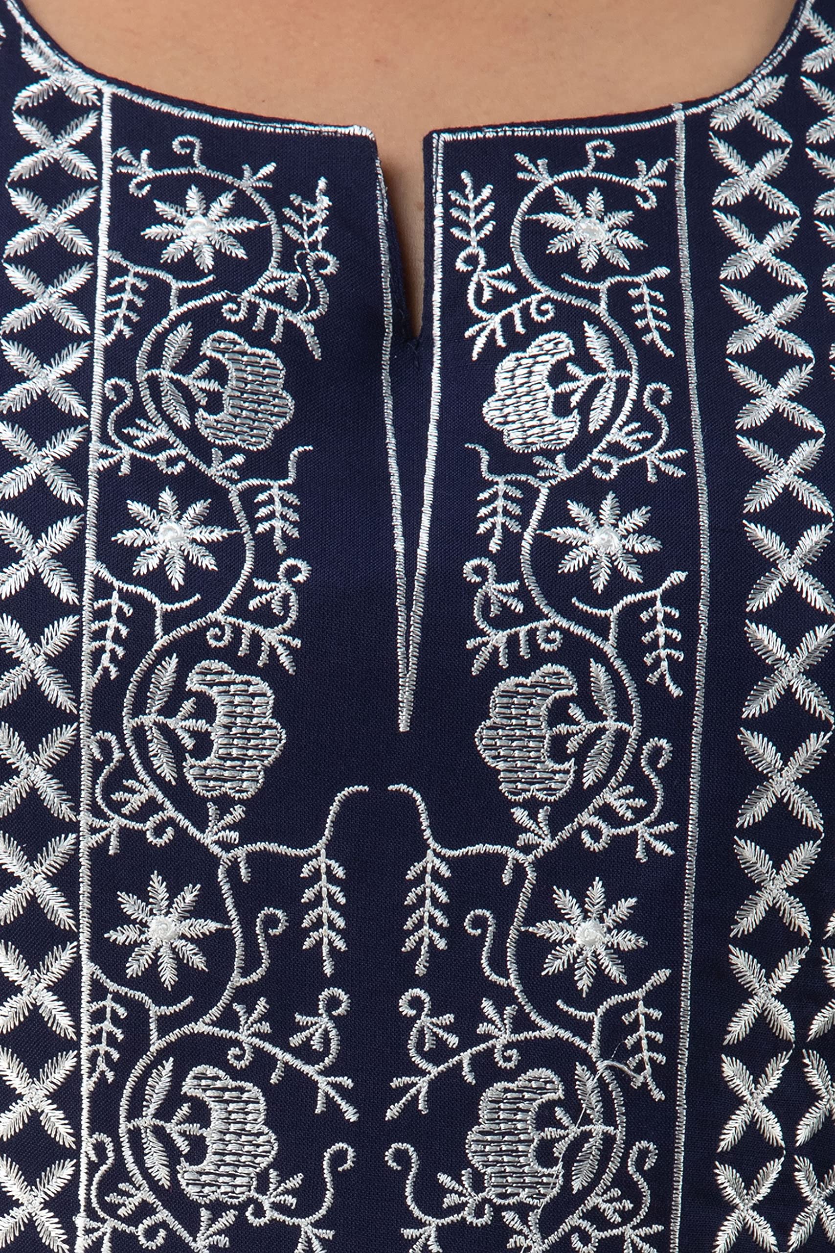 Women's Rayon Printed Anarkali Kurti With Palazzo (Blue, Small)