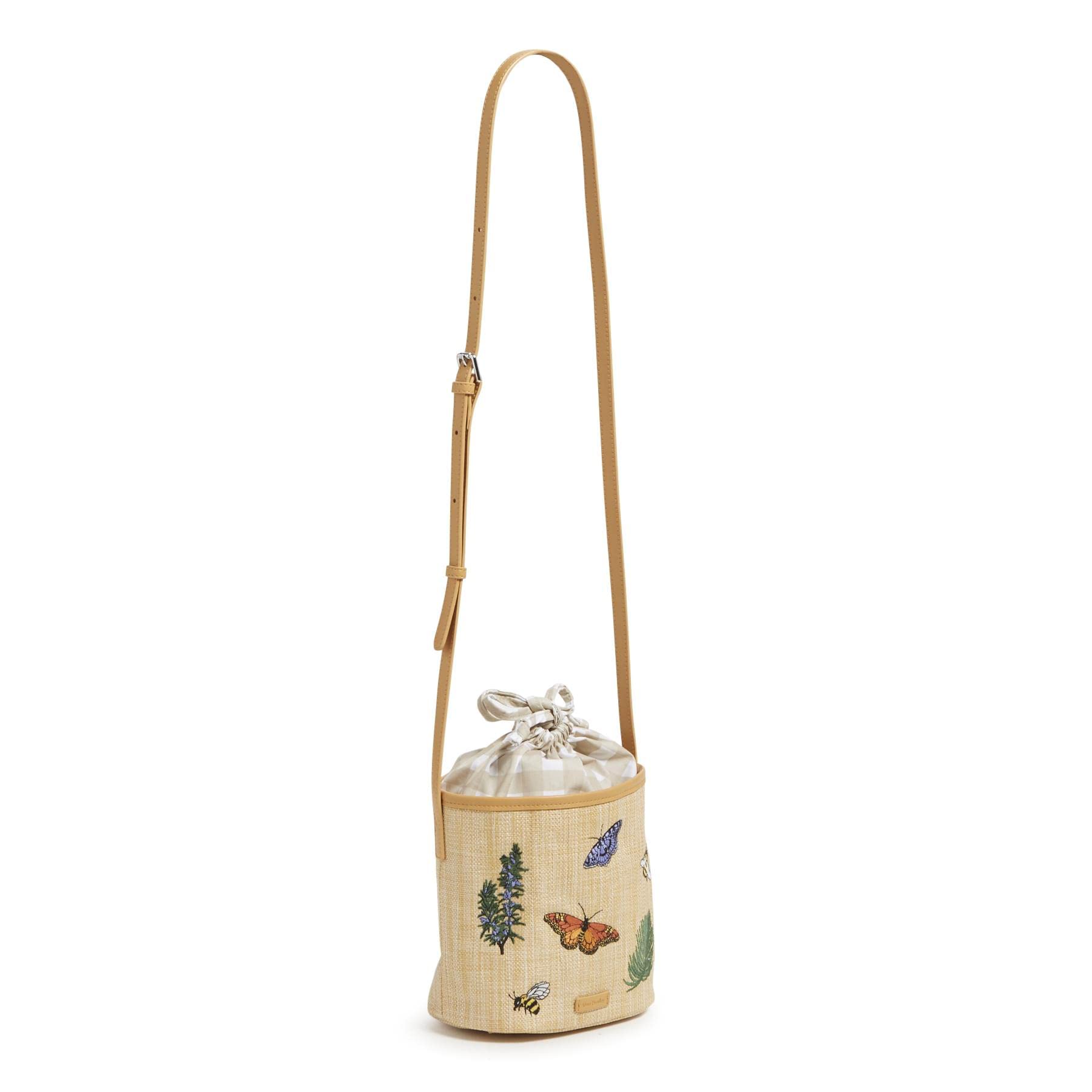 Vera Bradley Women's Straw Crossbody Purse, Light Natural Straw, One Size