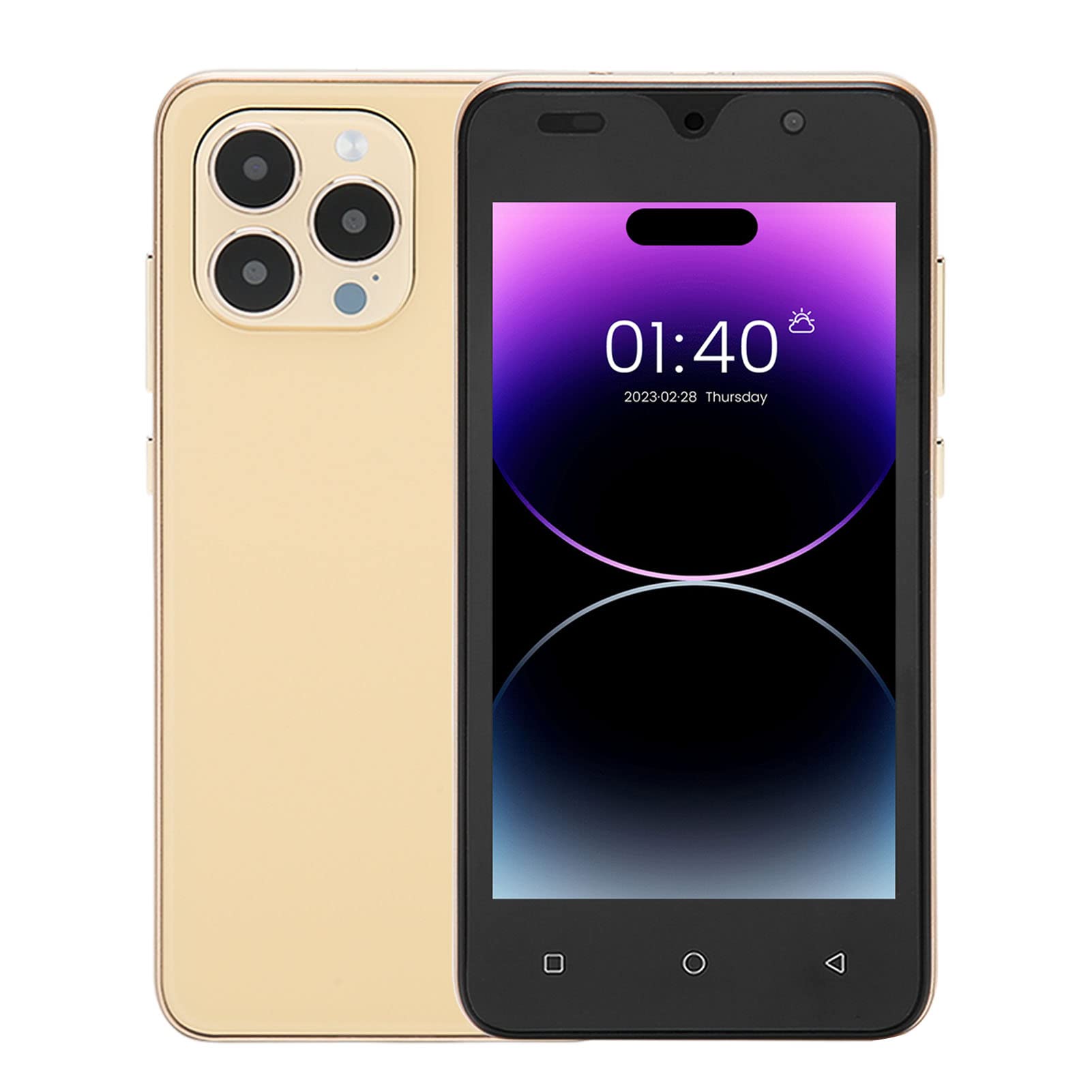 Unlocked Smartphones, 5 Inch Screen Mobile Phone with 5 Inch Screen HD Camera 1280x720 Resolution Face Unlock ABS Material Dual SIM for Work (#3)