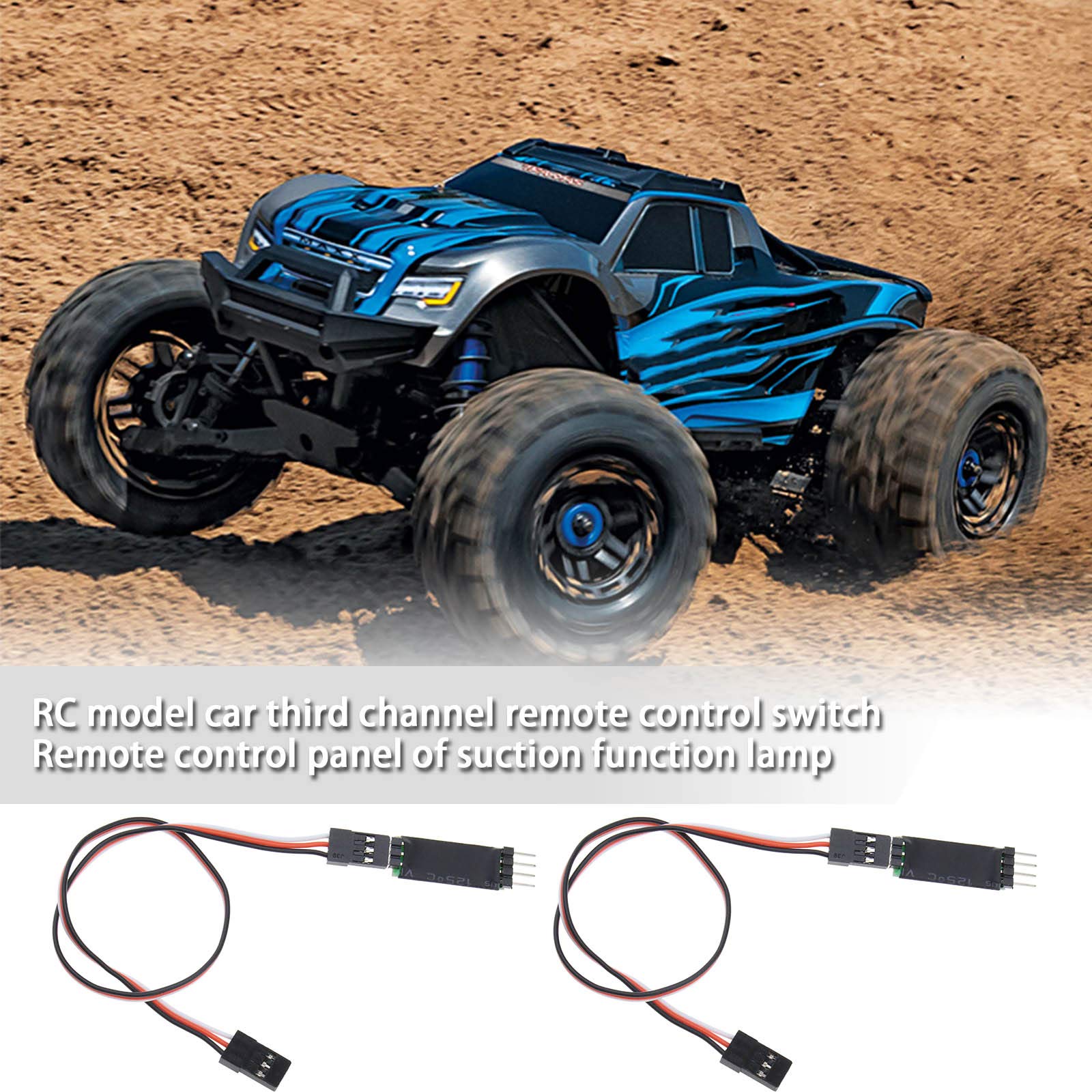 SING F LTD Third Channel RC Car Switch Controller Cord Remote Control Model Car Lamp Lighting Receiver Cable 250mm 3Pcs