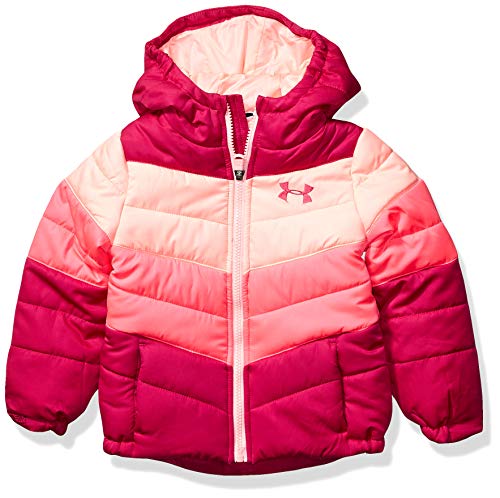Under Armour Baby Girls' Little ColdGear Prime Puffer Jacket, Rhubarb F, 4
