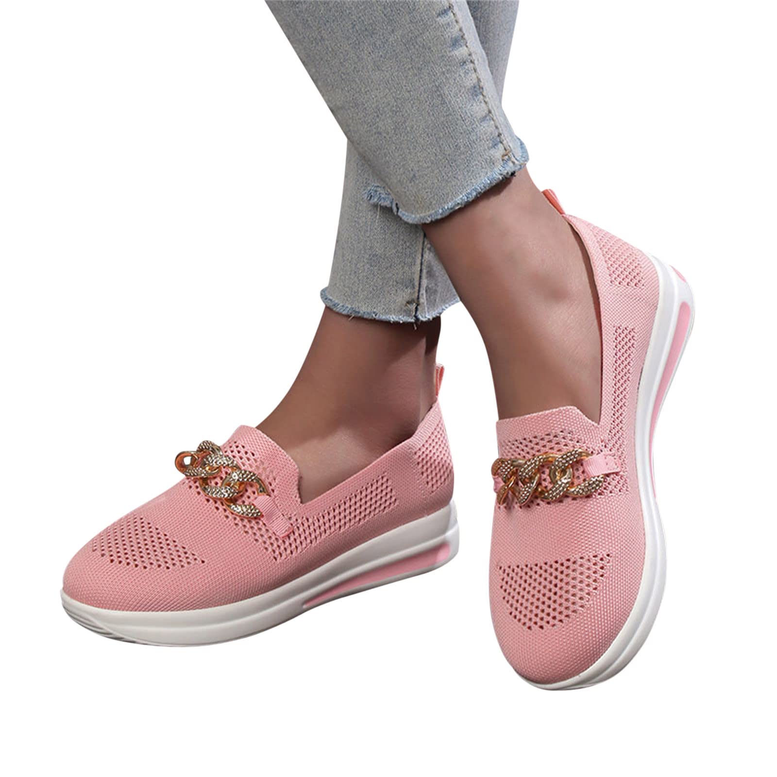 Women'S Fashion Sneakers Women'S Premium Lightweight Womens Flat Dress Shoes Sneakers Comfortable Tennis Non Slip Shoes Gym Walking Shoes