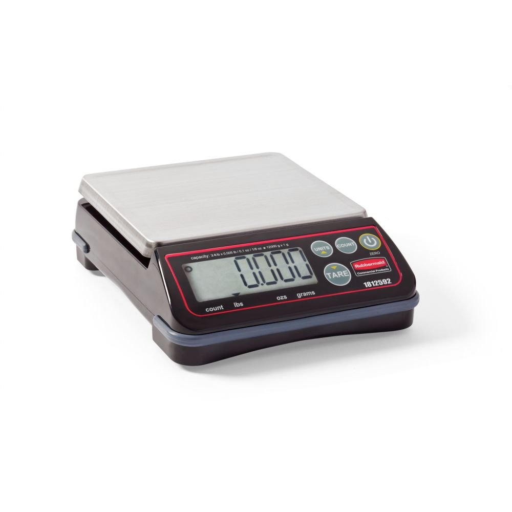 Rubbermaid Commercial Products 1812592 Full-Size Digital Scale for Foodservice Portion Control, 24 lb