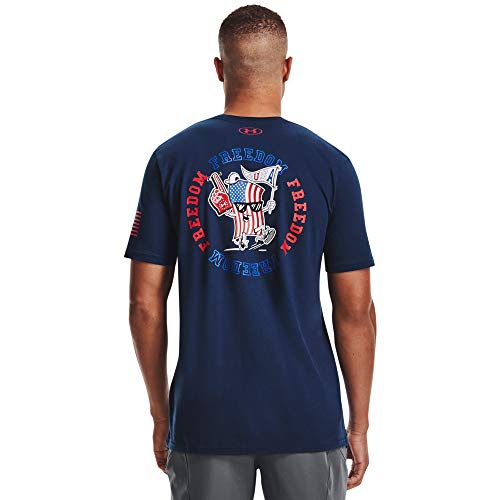 Under Armour Freedom Fun Illustrated T-shirt, Academy Blue (408)/Red, Small