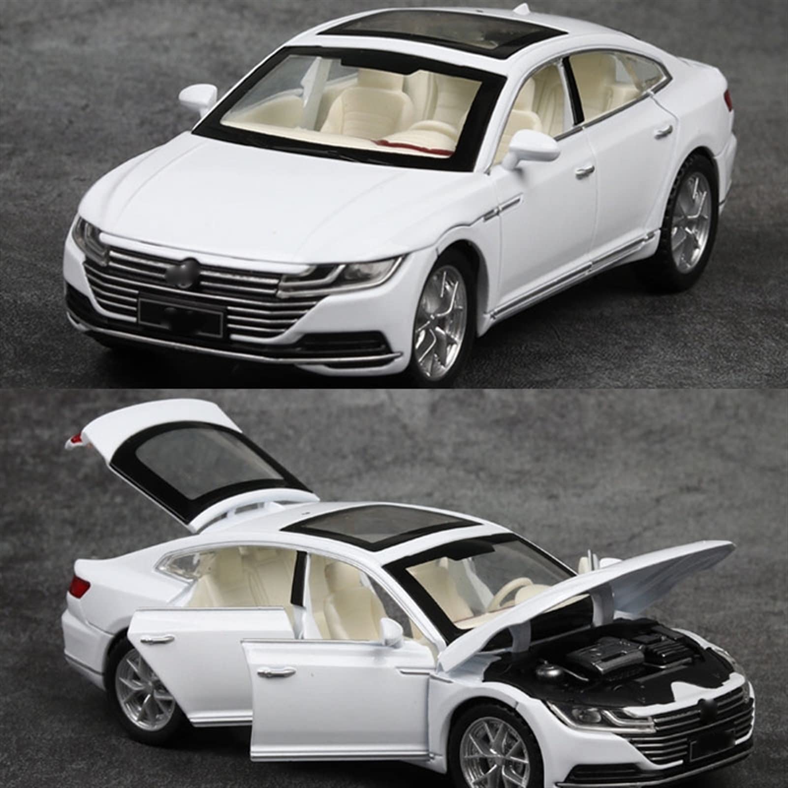 ZSQCVB 1:32 for VW-CC for Arteon Alloy Simulation Diecast Sound and Light Pull Back Toy Die Casting Car Model Boy Gift Ornament