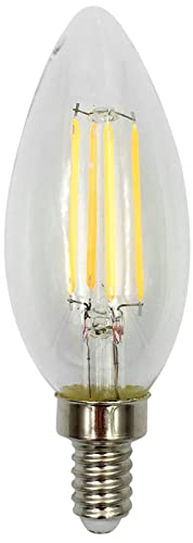 Tesler 60W Equivalent Torpedo 5.5W LED Filament Candelabra 6-Pack
