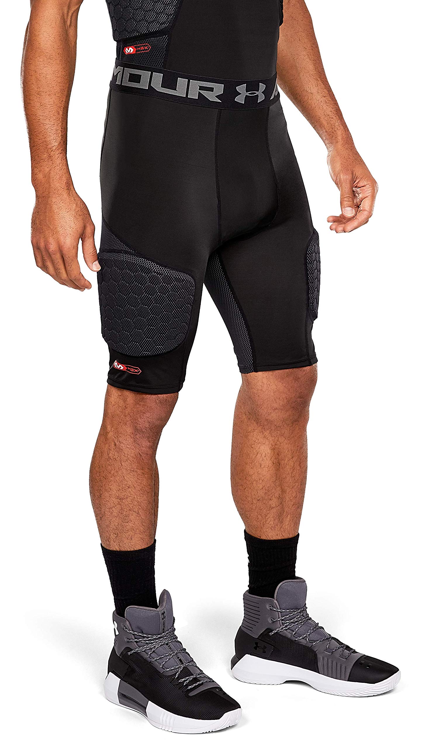 Under Armour Gameday Armour 3-Pad Short Bball-BLK,MD