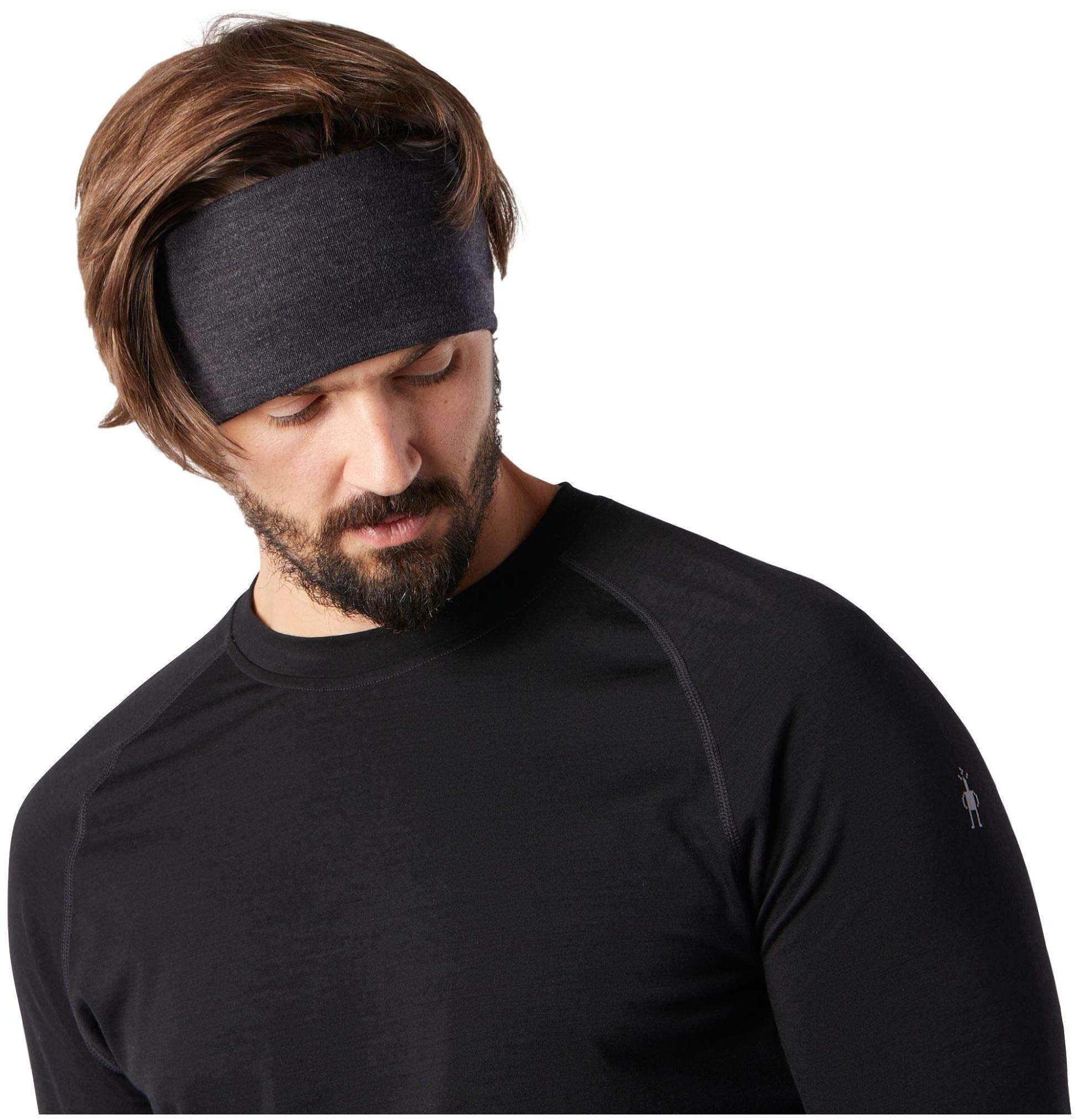 Smartwool Merino 250 Reversible Headband - Wool Headwear for Men and Women BLACK-CHARCOAL H IFM
