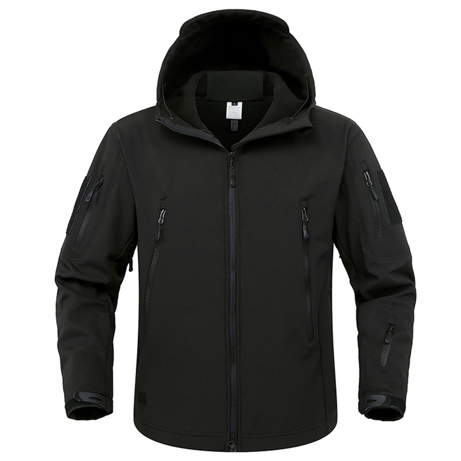 Tuosodrolic Mens Rain Jacket with Hood Waterproof Rain Shell Jacket Raincoat Hinking Cycling Windbreaker Winter Outdoor Coat Small Black