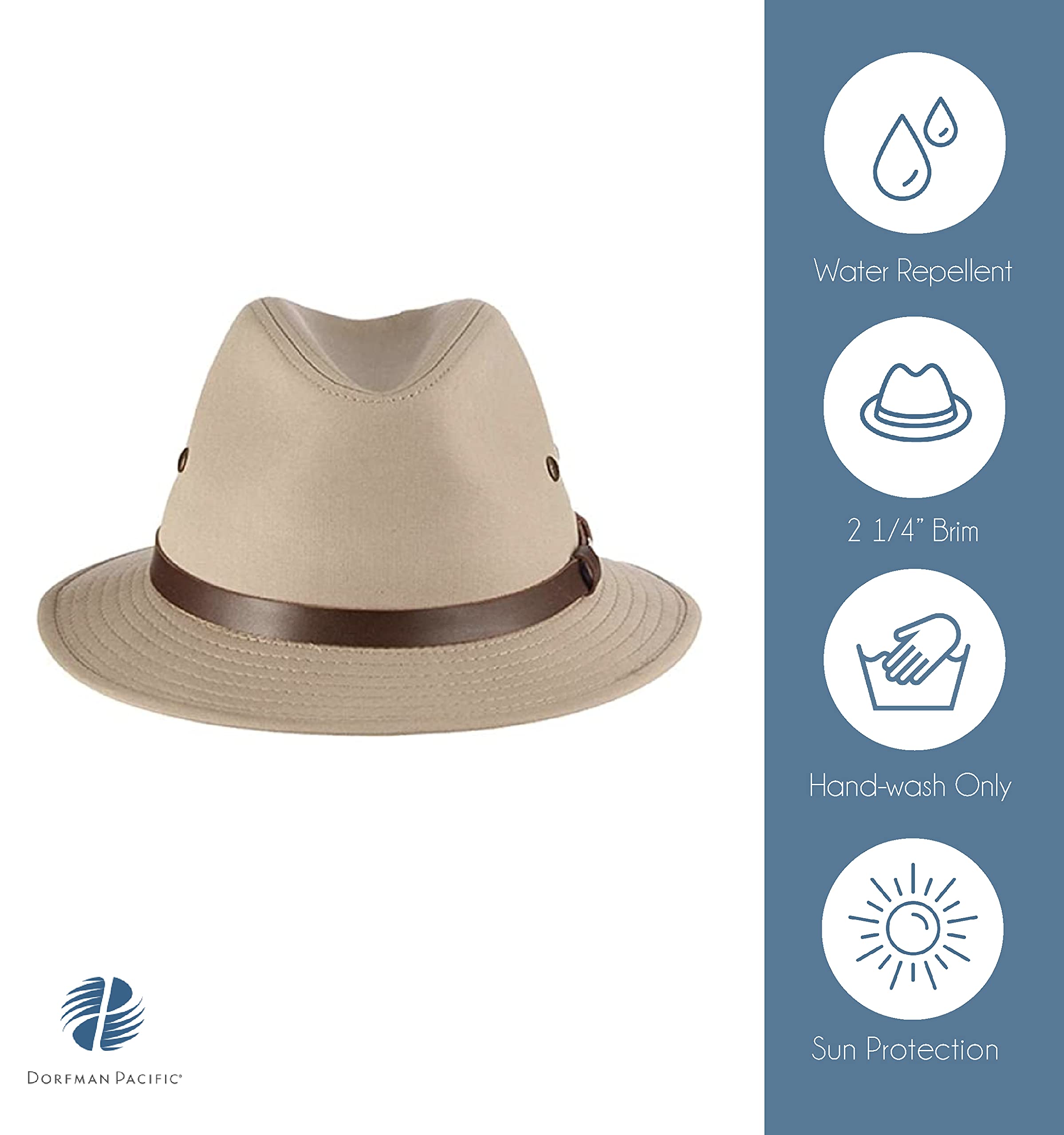 Stetson Men's Gable Rain Safari Hat, black, Large