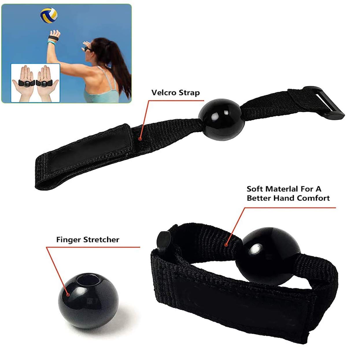 Volleyball Training Equipment Aid, Solo Soccer Trainer, Solo Practice Trainer for Serving, Setting, Spiking and Arm Swing, Returns Ball After Every Swing for Beginners & Pro