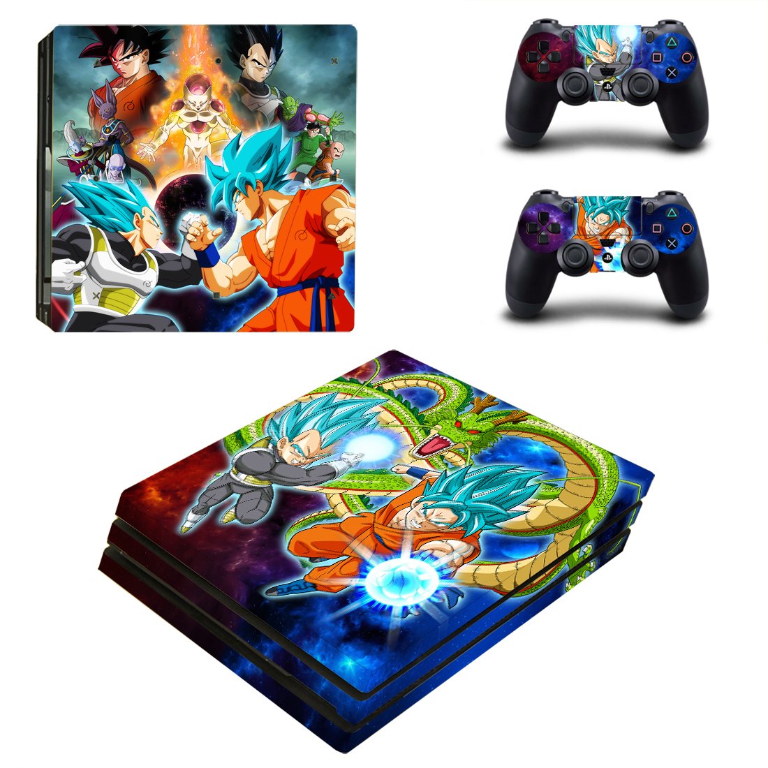 Vanknight PS4 Pro Playstation 4 PRO Console Skin Set Vinyl Decal Sticker Controllers (PRO only)