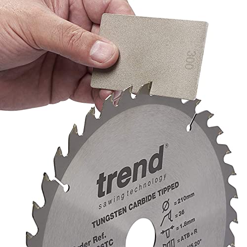 Trend 3-Inch Double-Sided Diamond Sharpening Stone, 300 & 600 Grit, Credit Card Sized Honing Stone with Storage Wallet, DWS/CC/FC