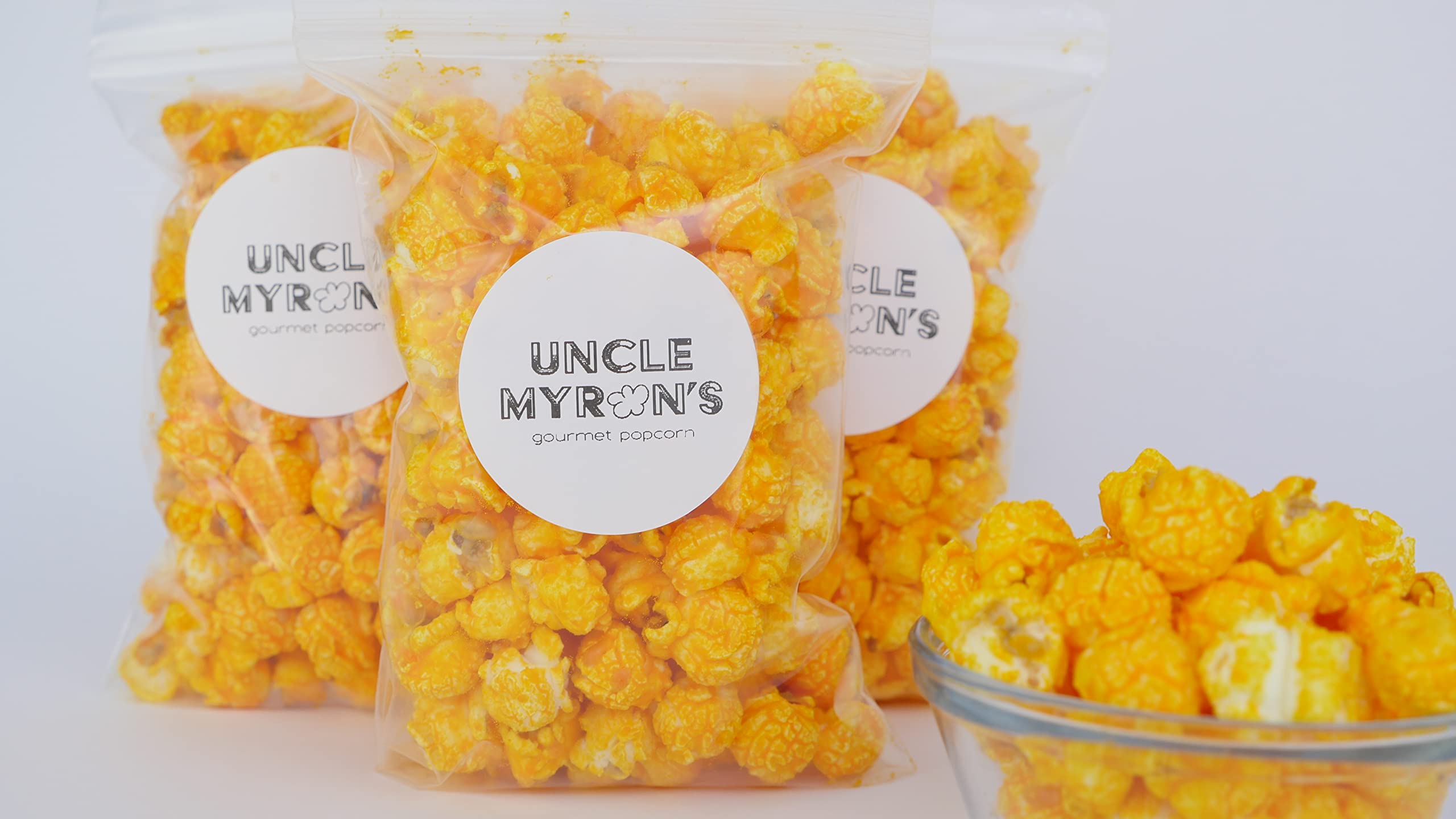 Uncle Myron's Cheddar Cheese Snack Pack - Stocking Stuffers - 3 Bags, 2 oz. Each | Irresistible Gourmet Cheese Popcorn