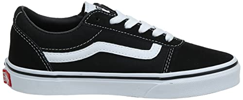 Vans Men's Ward Sneaker, Black Suede Canvas Black White C24, 14