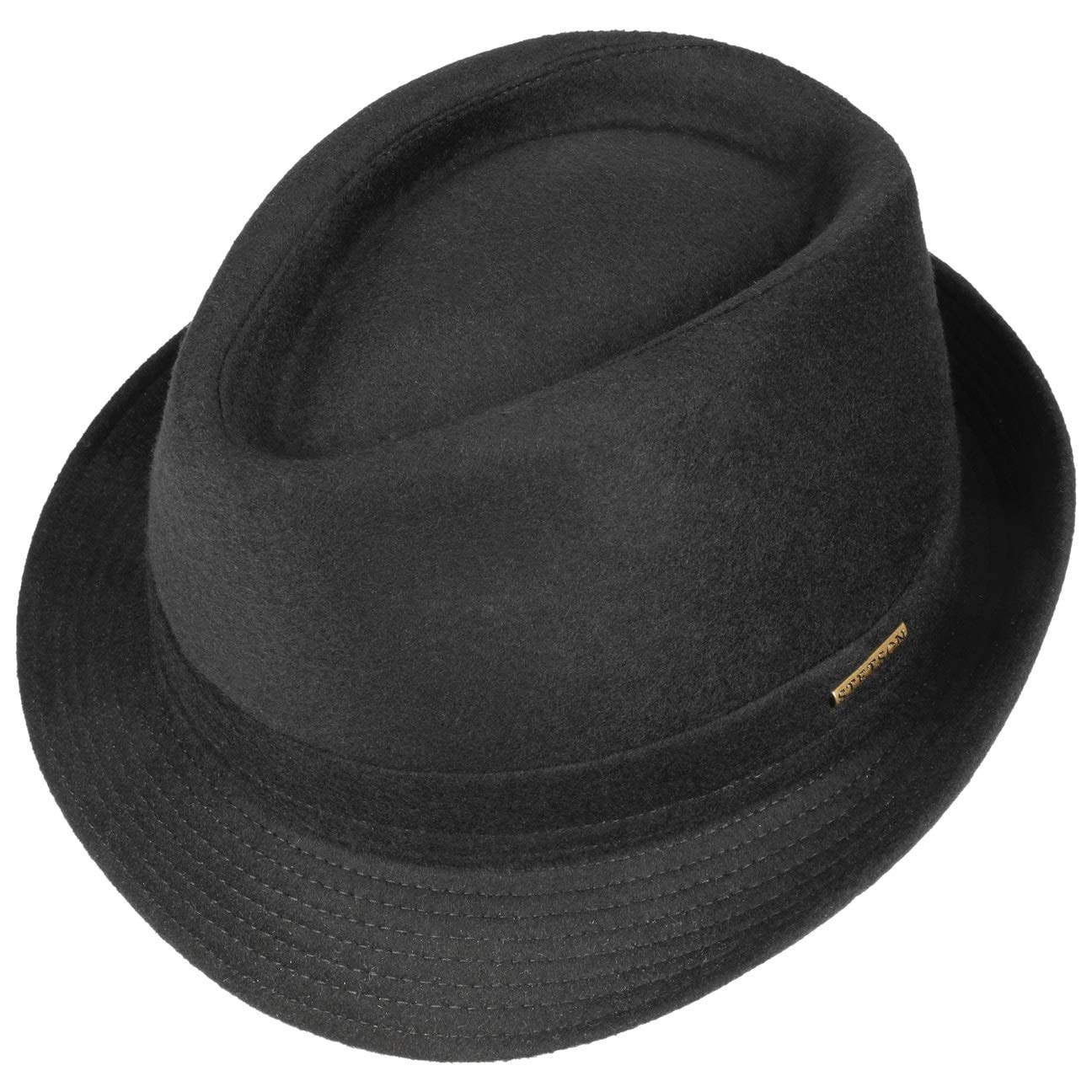 Stetson Benavides Trilby Wool Hat Women/Men Black 7 1/4