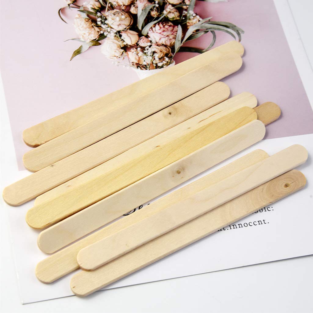 Yolyoo 200pcs Wooden Wax Sticks Wax Spatulas Wax Applicator Craft Sticks for Hair Eyebrow Removal