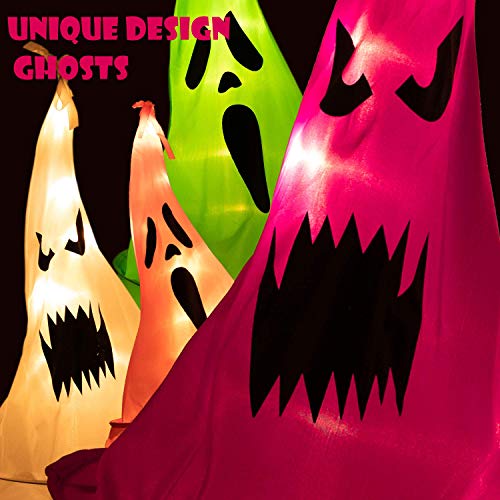 Shanyuna Halloween String Lights Outdoor Lights Battery Powered - 22FT 8LED Ghost Skull Light Up Your Home Patio Garden Indoor for Halloween Party Decorations Decor