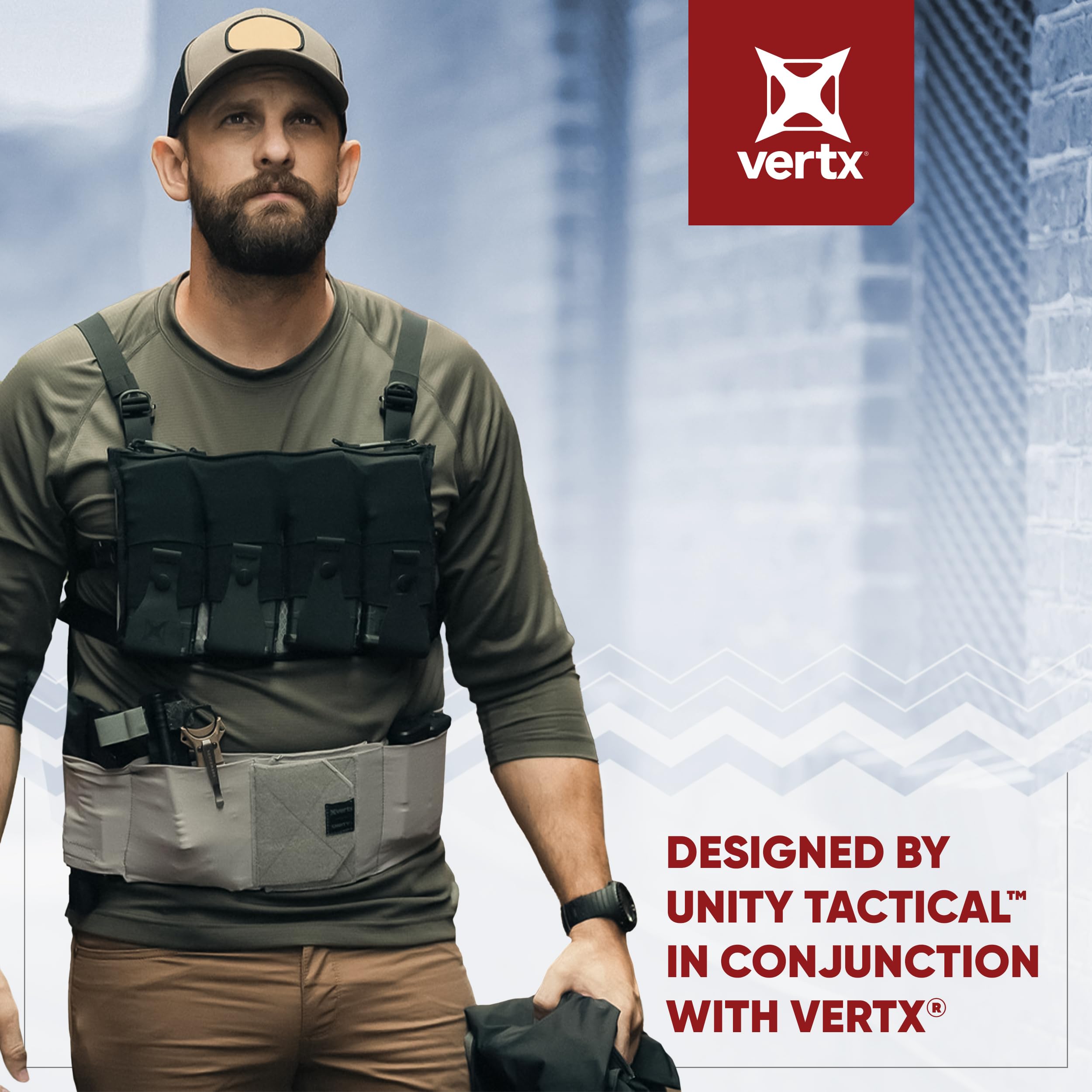 Vertx Mens Clutch Unity Tactical Belt, Modular Mission Belts for Men, Gun Holster Radio Mag Pouch Belts for CCW Concealed Carry of Tactical EDC Hunting Survival Gear, It's Black, MEDIUM